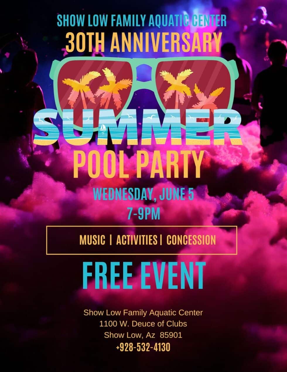 Show Low Summer Pool Party - Events | Things To Do | Arizona White ...